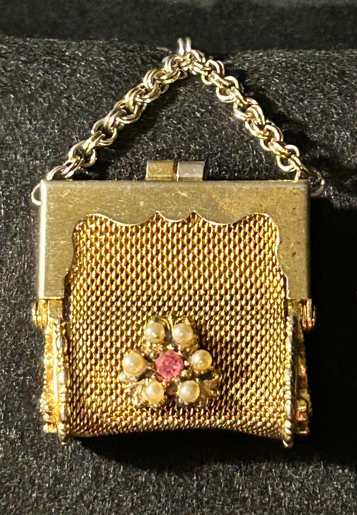 Vintage Adorned Locket Style Pillbox Pendant Purse - Etsy