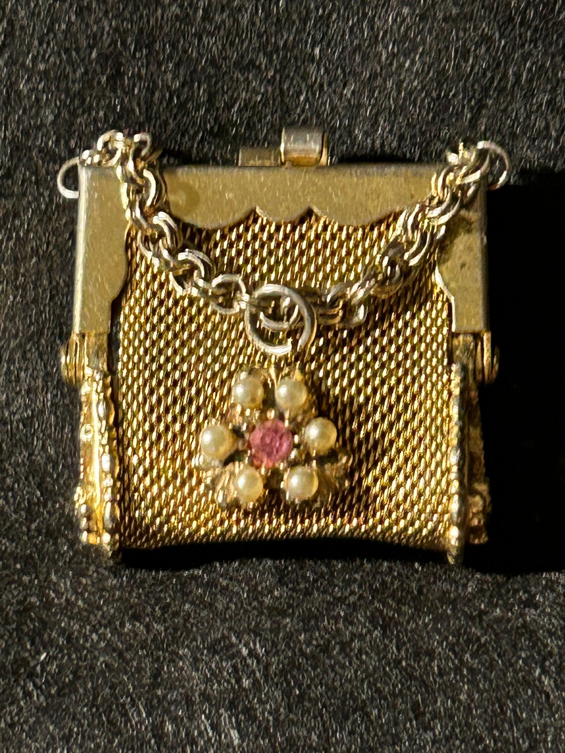 Vintage Adorned Locket Style Pillbox Pendant Purse - Etsy