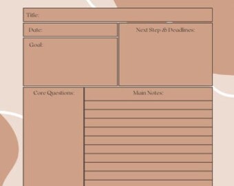 Avid Cornell Notes - Etsy
