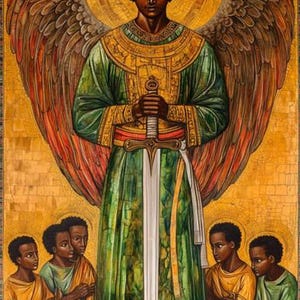 Archangel Gabriel, Digital Oil Painting, Poster, Wall Art, Religious ...