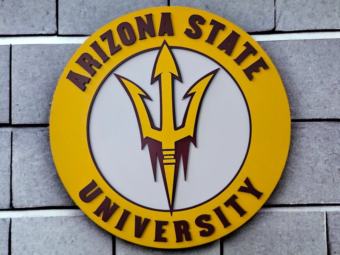 ASU Sundevils 12-inch Round Sign Handcrafted Arizona State - Etsy