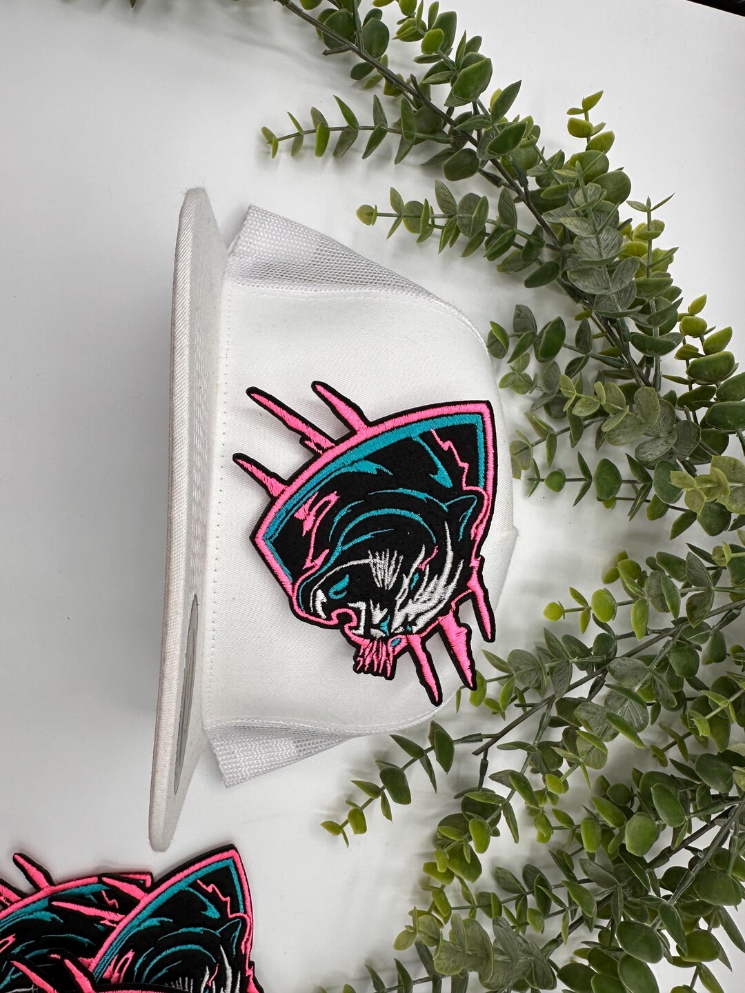 Black Panther Felt Patch. School Mascot Hat Patch. Custom Spirit Color ...