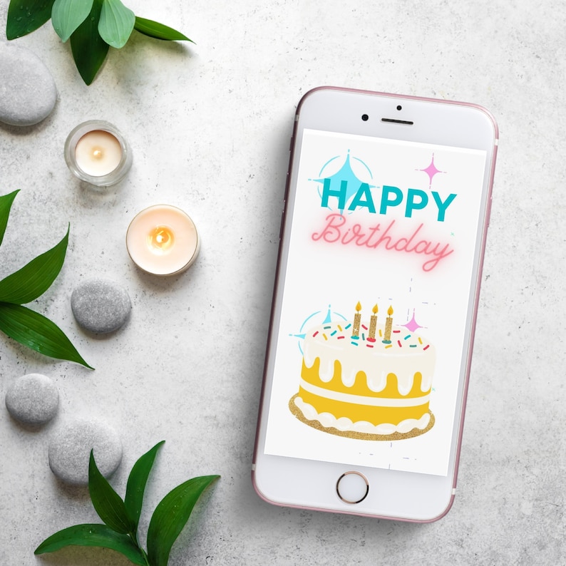 Electronic Birthday Card, Animated Digital E-card Birthday, SMS Text ...