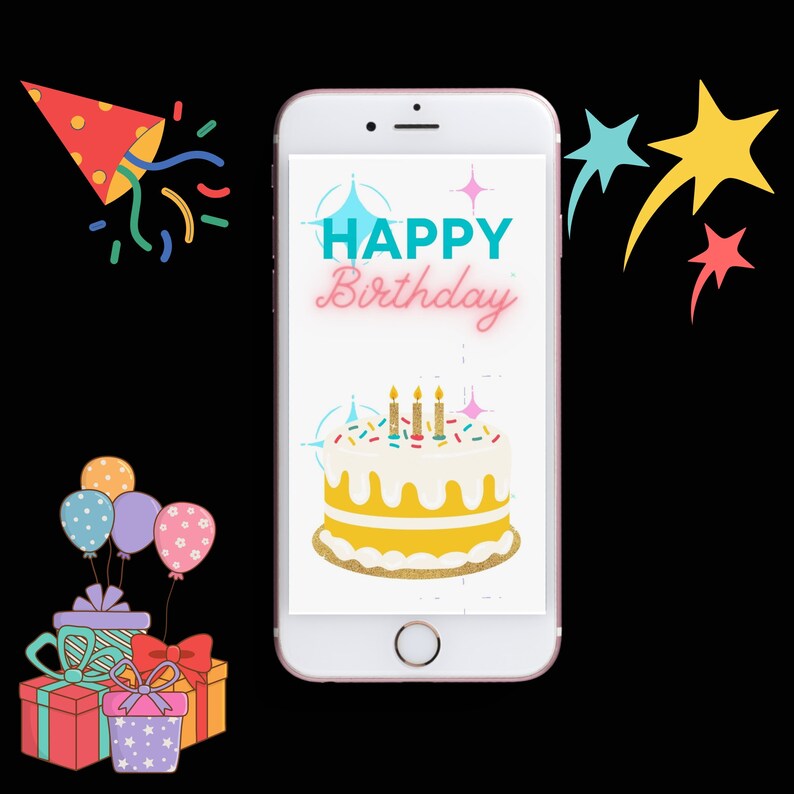 Electronic Birthday Card, Animated Digital E-card Birthday, SMS Text ...