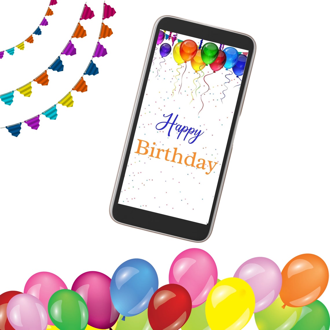 Electronic Birthday Card, Digital E-card Birthday, SMS Text Phone Email ...