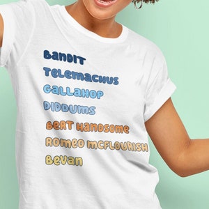 Bluey Inspired Dad Bandit Nicknames Unisex Soft Style T-shirt- Bluey ...