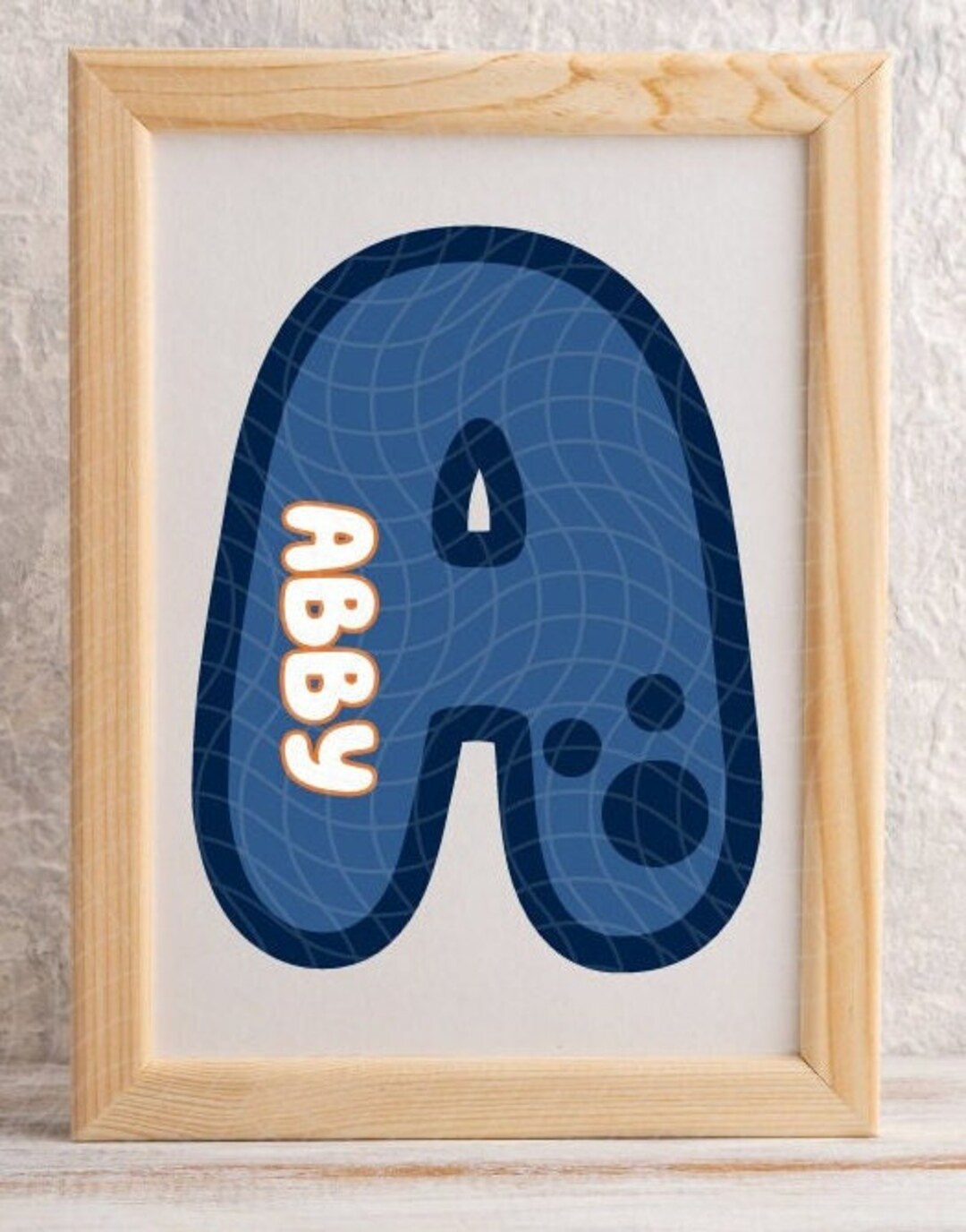 Customizable Digital Bluey Inspired Personalized Name Poster Creative ...