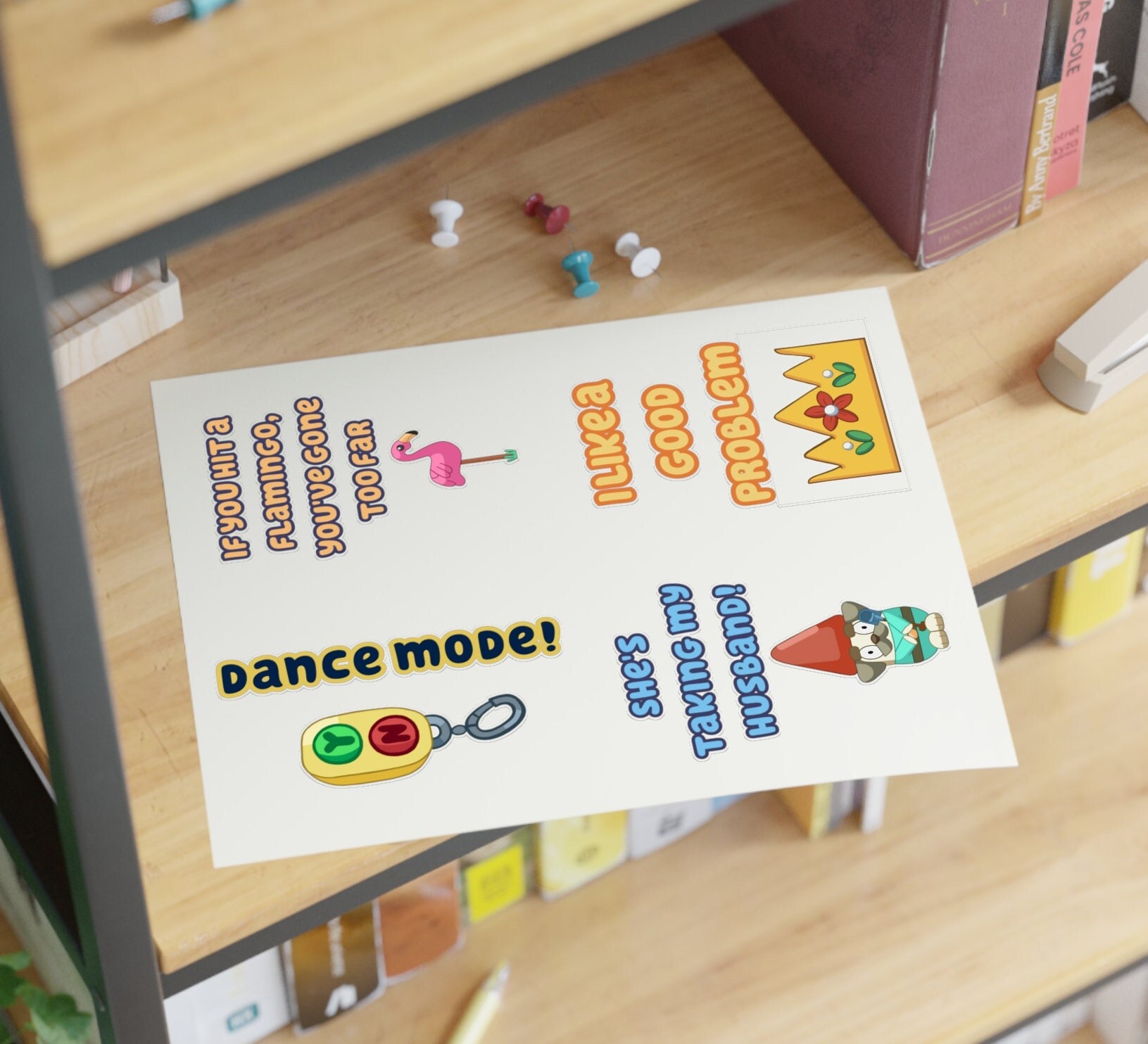 Bluey Inspired Quote Sticker Sheets Bluey Birthday Decorations Bluey ...