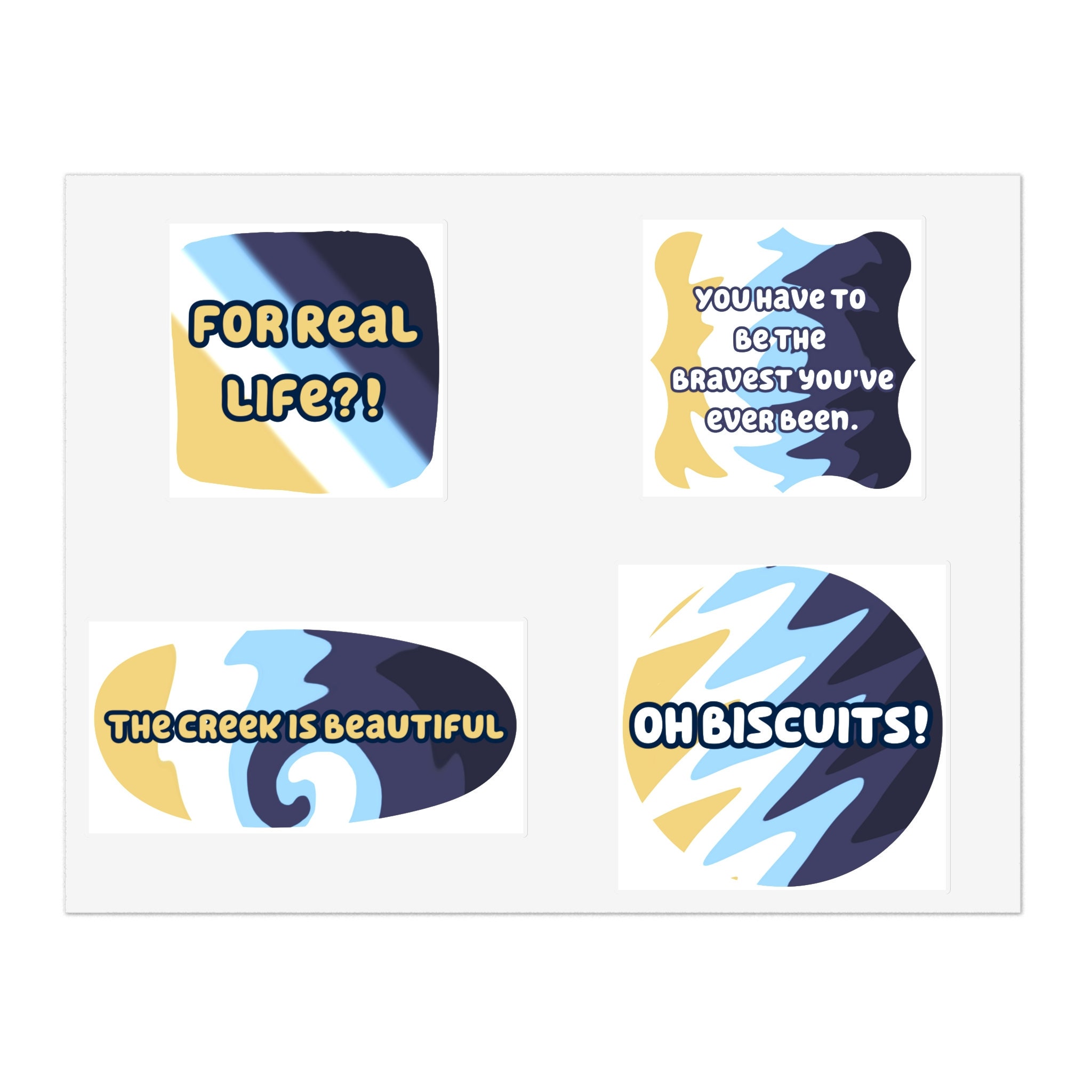 Bluey Inspired Quote Sticker Sheets Bluey Birthday Decorations Bluey ...