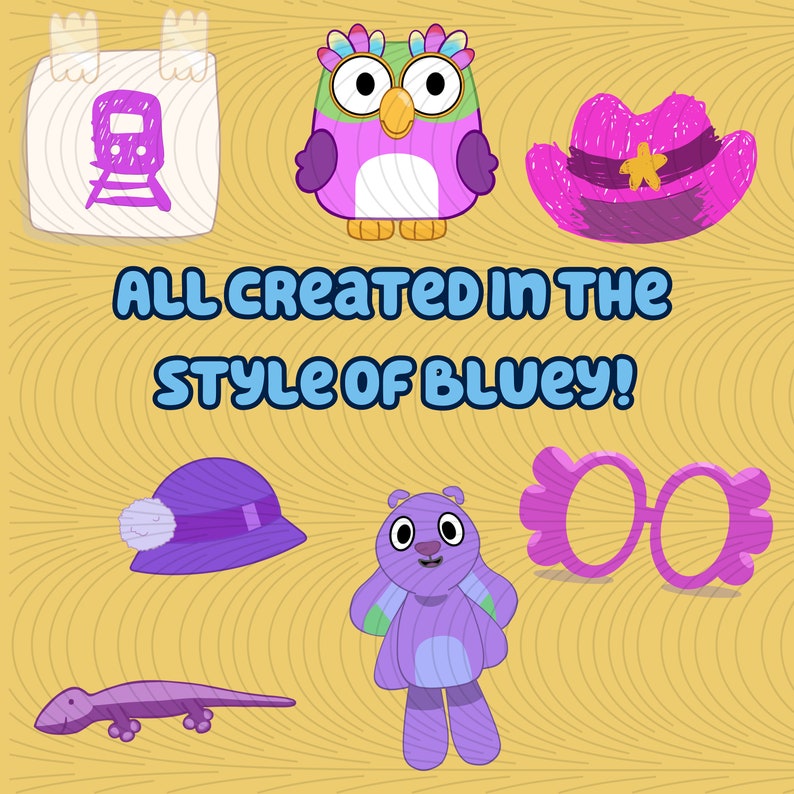 Toys of Bluey SVG - PNG - JPG Bundle- Bluey Toys & Object Images- Bluey ...