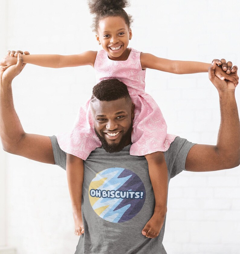 Bluey Inspired Dad Bandit Oh Biscuits Quote Unisex Soft Style - Etsy
