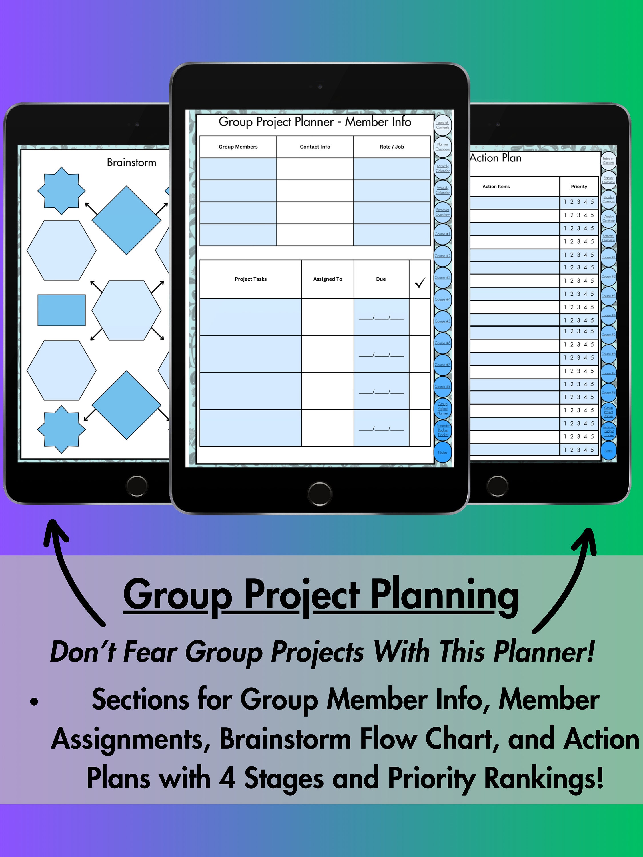 Digital ADHD Academic Planner 2023-2024 for Goodnotes - Etsy