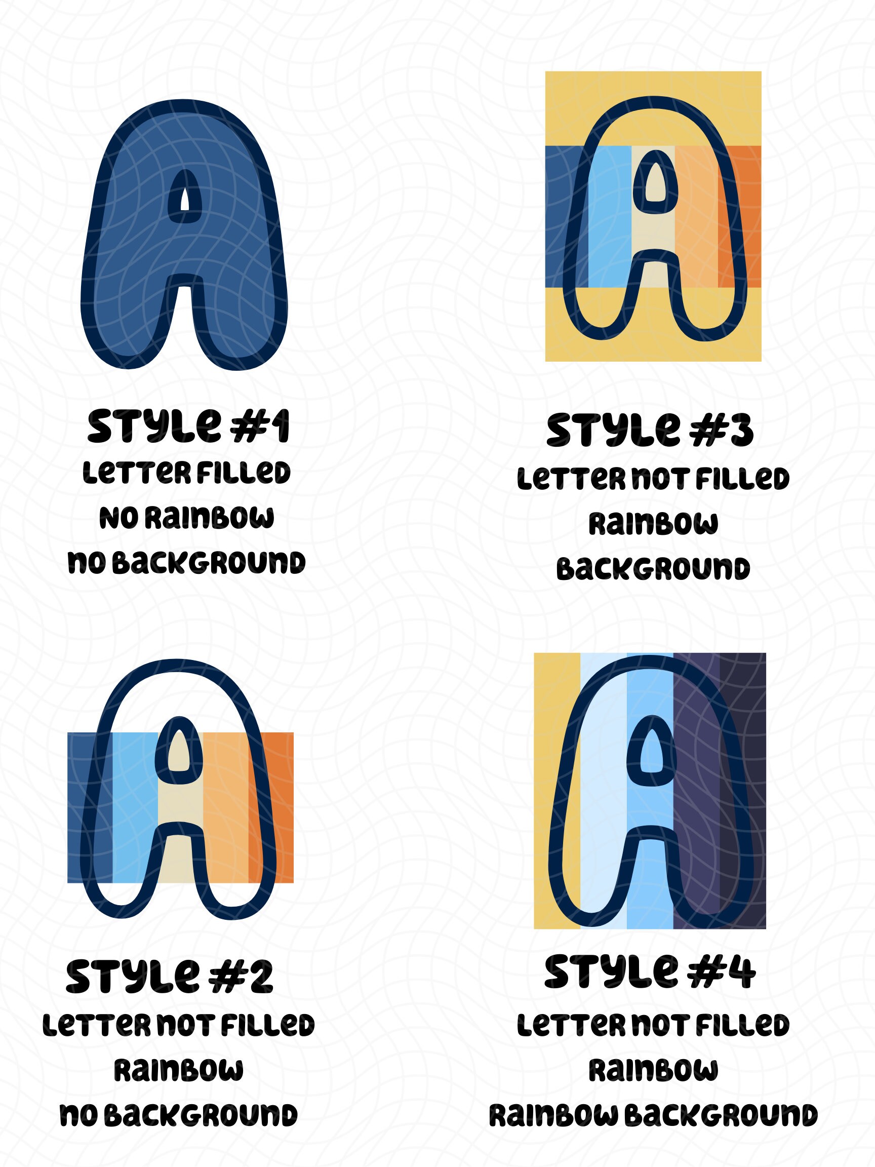 Customizable Digital Bluey Inspired Personalized Name Poster Creative ...