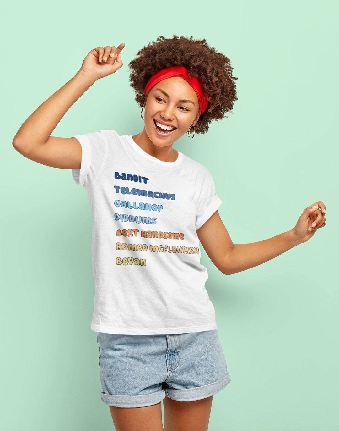 Bluey Inspired Dad Bandit Nicknames Unisex Soft Style T-shirt - Etsy