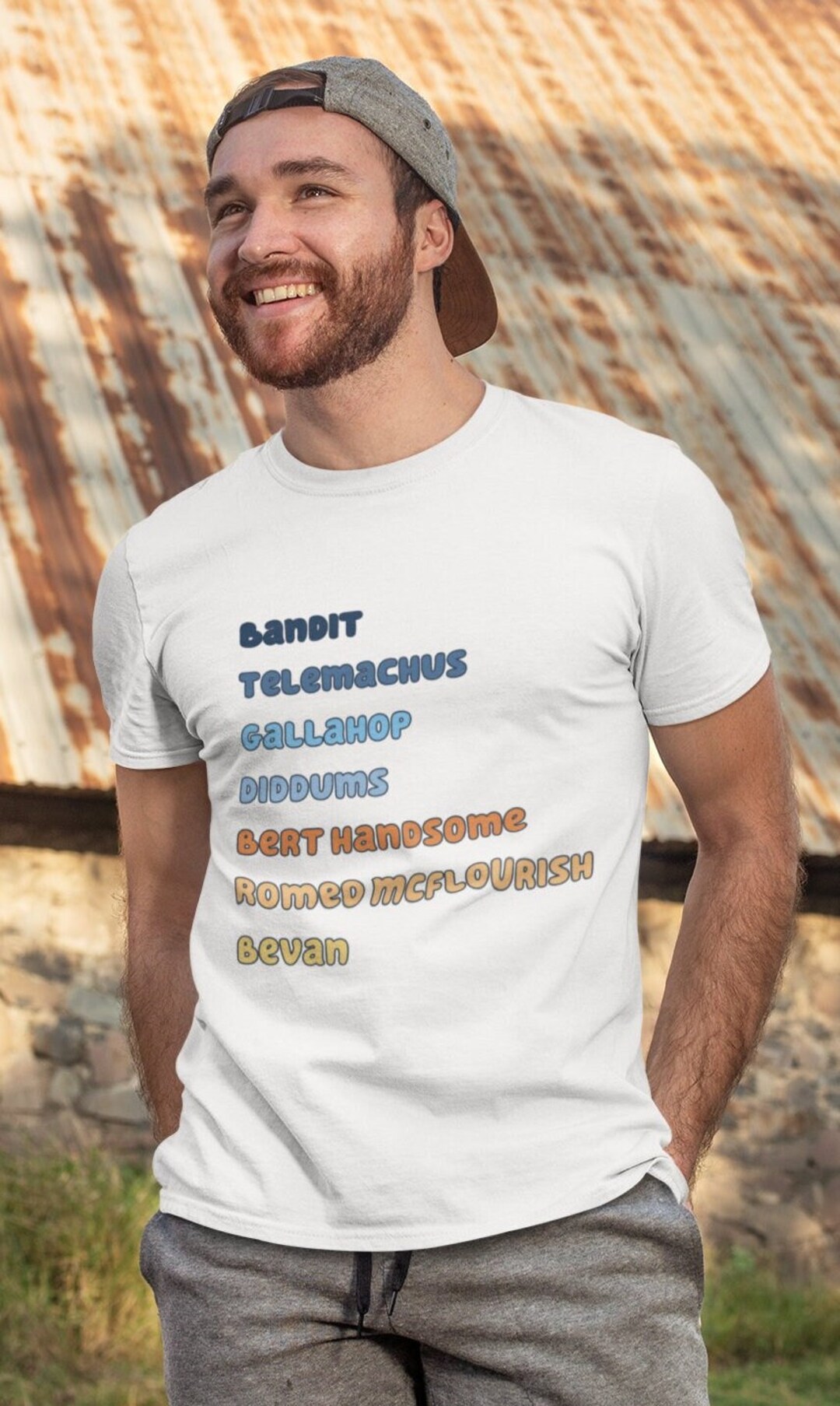 Bluey Inspired Dad Bandit Nicknames Unisex Soft Style T-shirt- Bluey ...