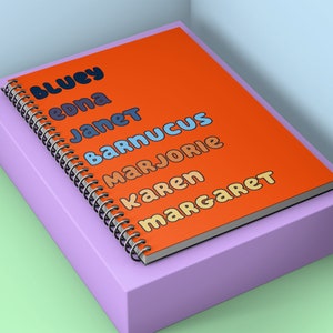 Bluey Inspired Spiral Notebook Lined Bluey Nickname List - Etsy
