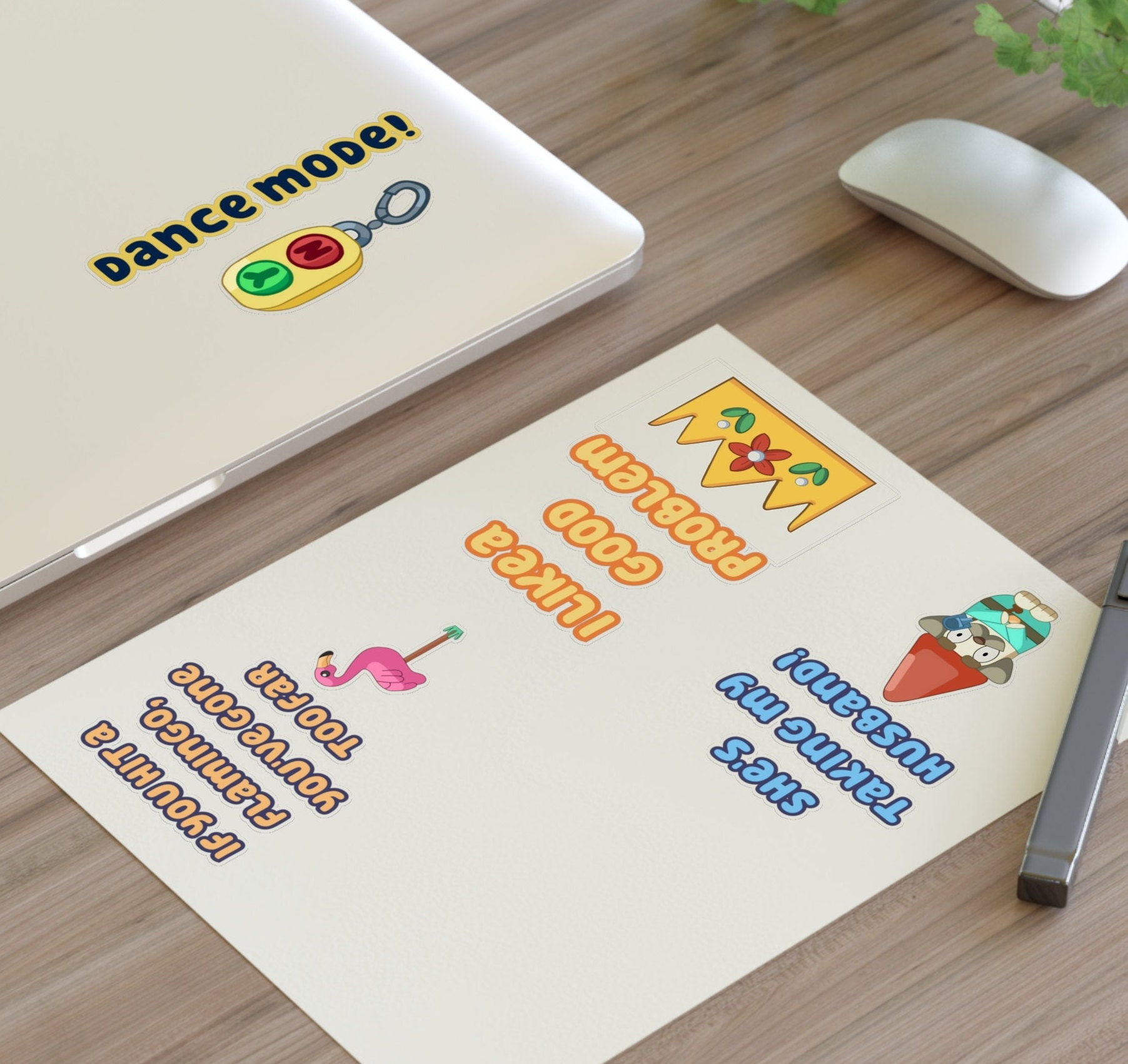 Bluey Inspired Quote Sticker Sheets Bluey Birthday Decorations Bluey ...