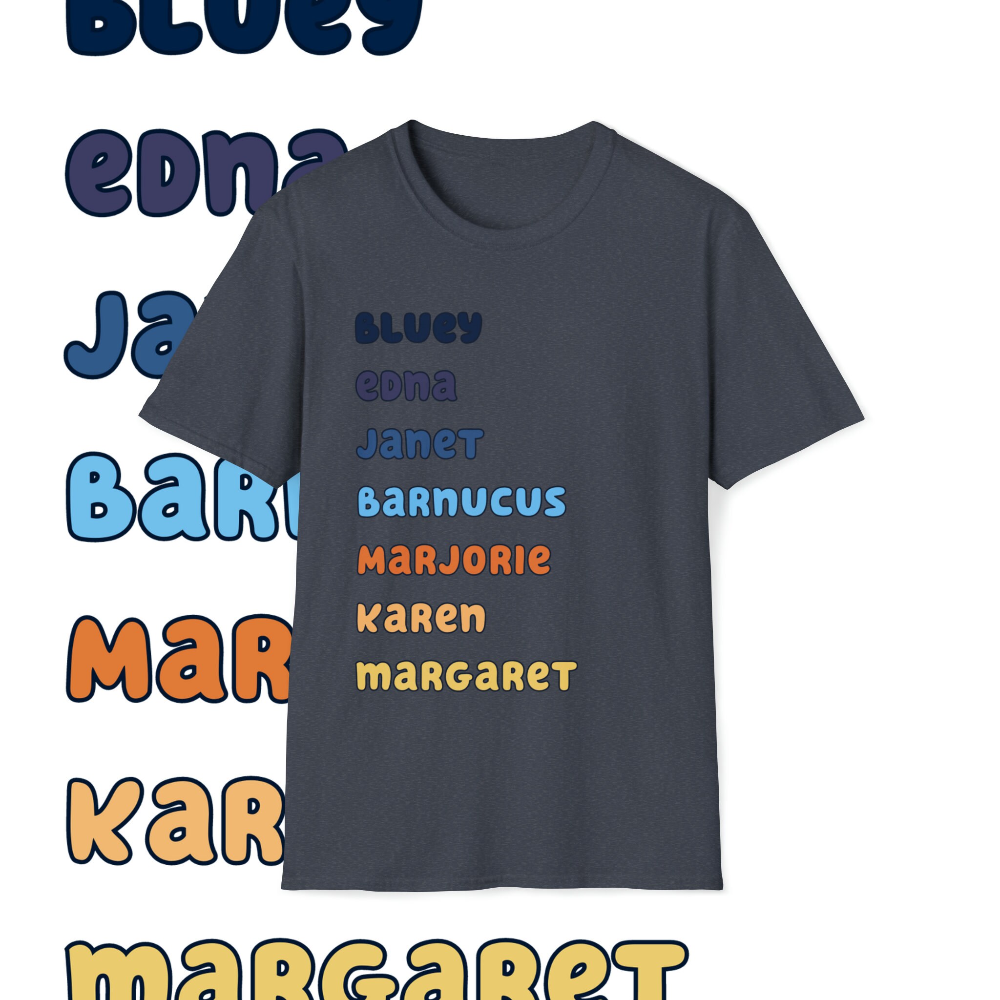 Bluey Inspired Bluey List of Nicknames Unisex Soft Style - Etsy Australia