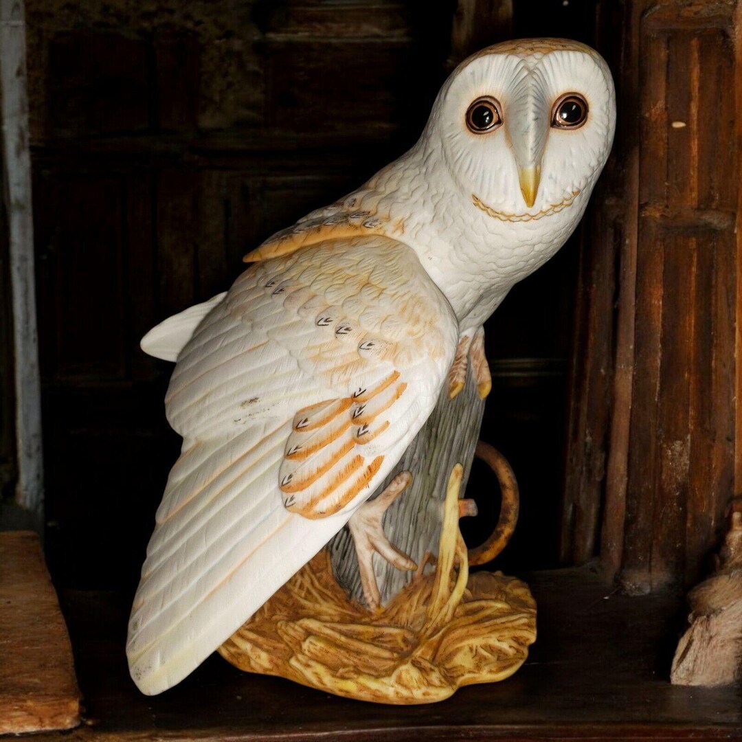 Barn Owl 1987 Porcelain Figurine George Mcmonigle Franklin Mint - Etsy