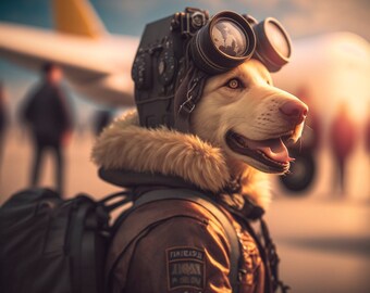 Dog Pilot Outfit - Etsy UK