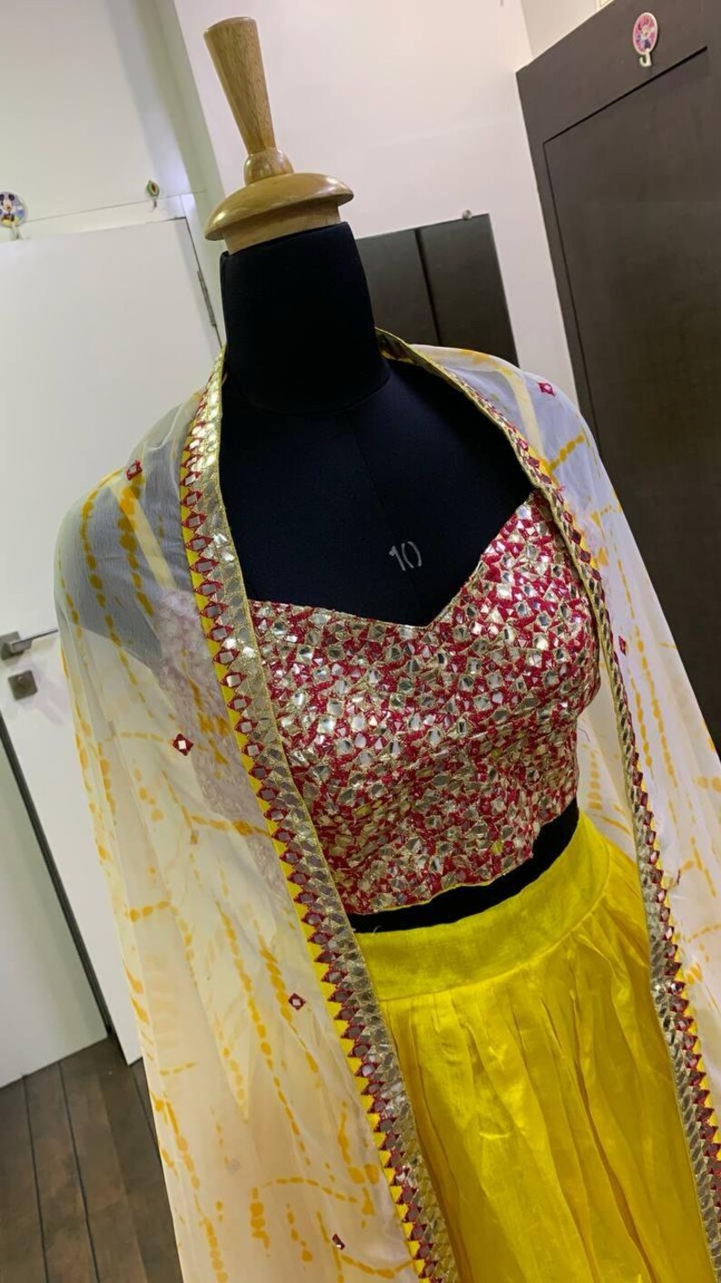 Haldi Ceremony Yellow Color Koti With Lehenga Choli Shrug Designer