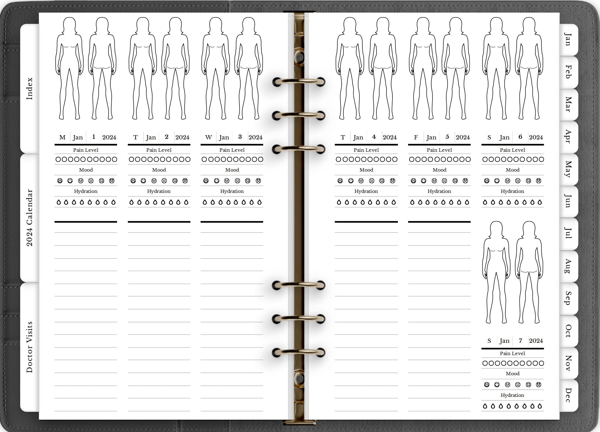 Easy Pain Tracking: Chronic Pain Planner PDF for Goodnotes - Etsy