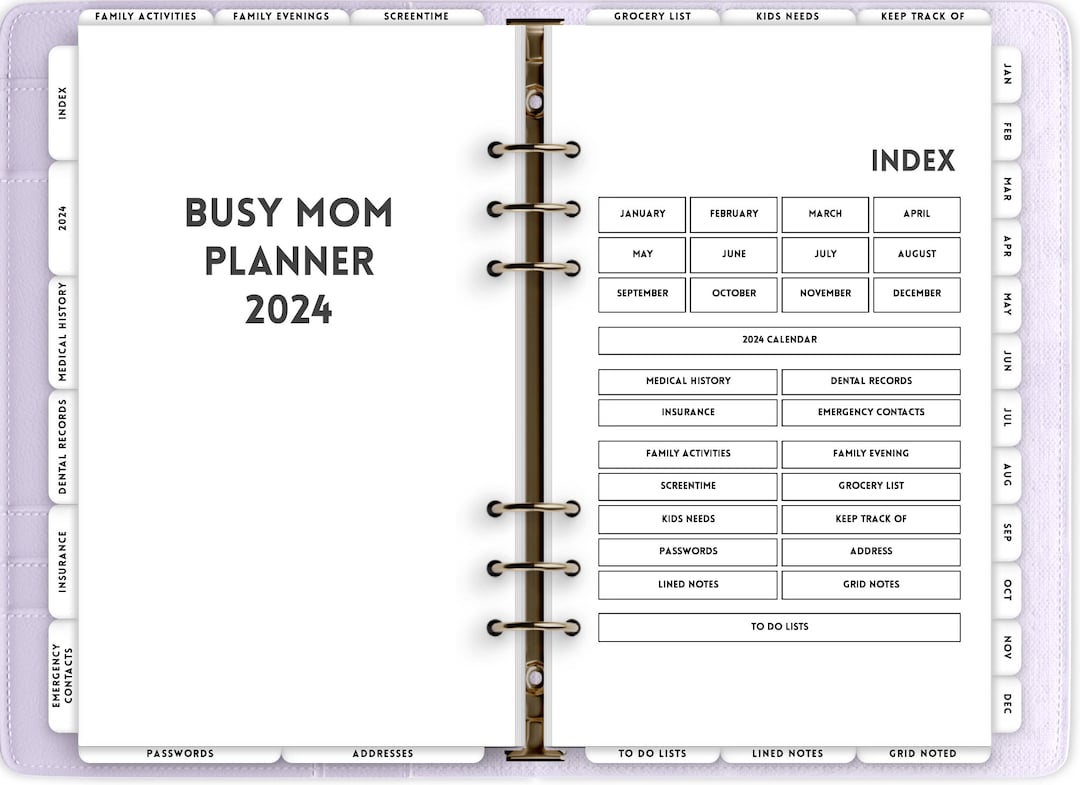 Organize Mom Life: Busy Mom Planner With Kids Activity Tracker - Etsy