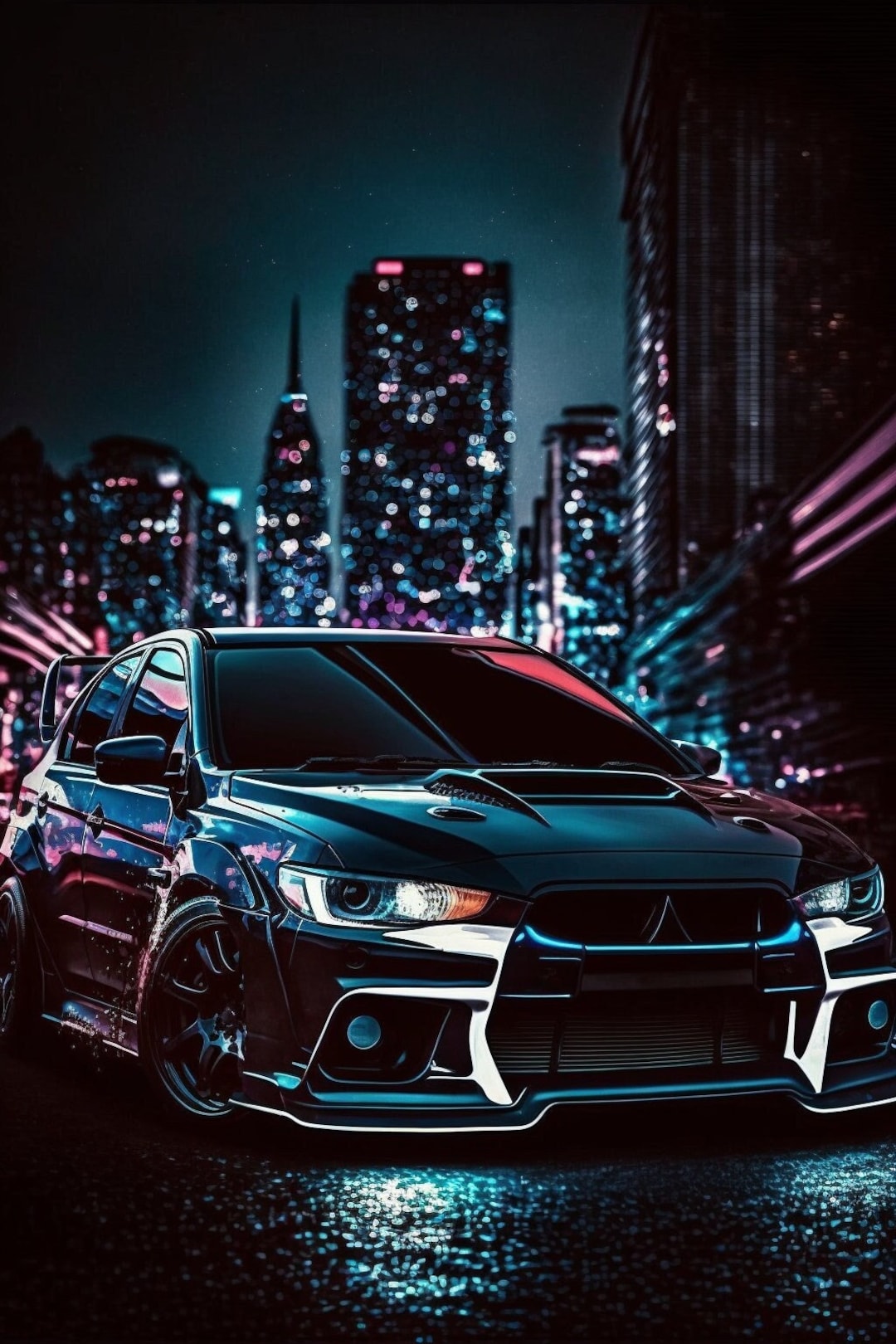 JDM Custom Mitsubishi Lancer Evo X Digital Print - Etsy