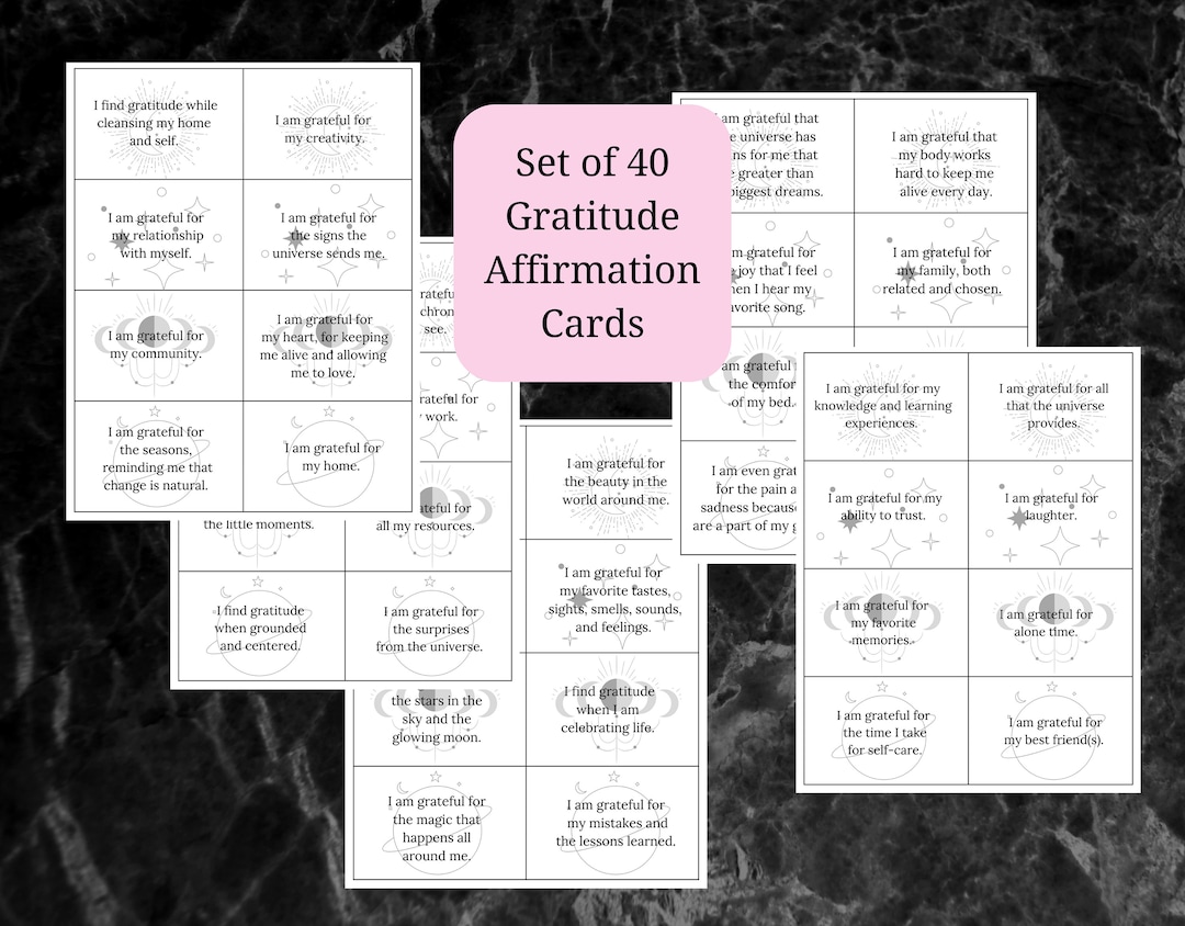 Gratitude Affirmation Cards, Gratitude Journal, Manifest, High ...