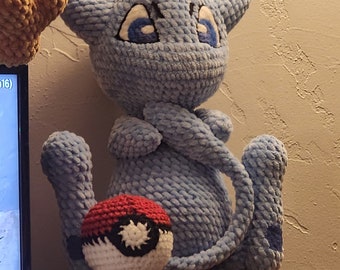 6" Mew and Shiny Mew Plushie Pokemon Inspired Minky Handmade Plush - Etsy