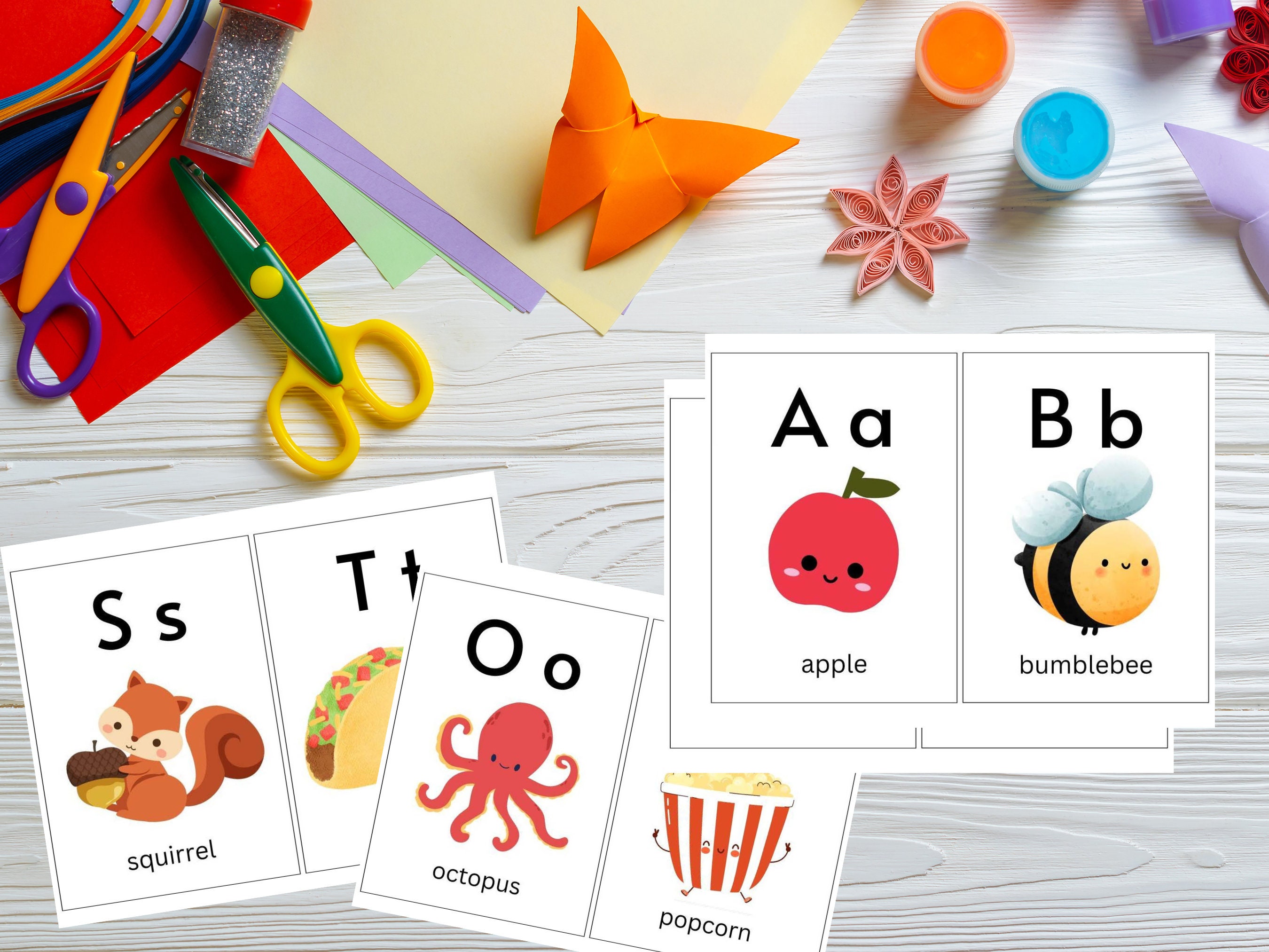 Abcs Flashcards With Adorable Friendly Faces | Ready to Print Classroom ...