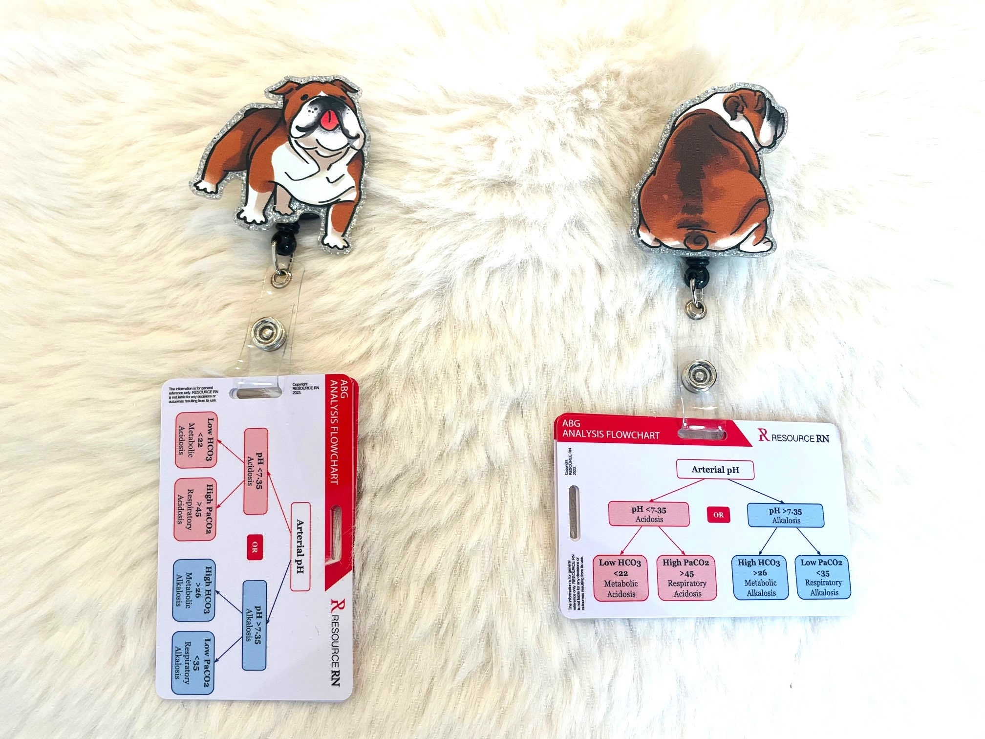 Arterial Blood Gas ABG Horizontal and Vertical Badge Card Pocket Guide ...