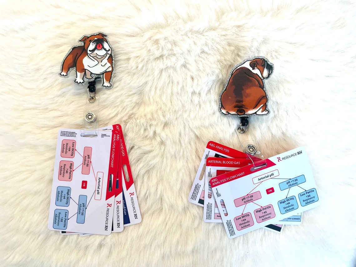 Arterial Blood Gas ABG Horizontal and Vertical Badge Card Pocket Guide ...