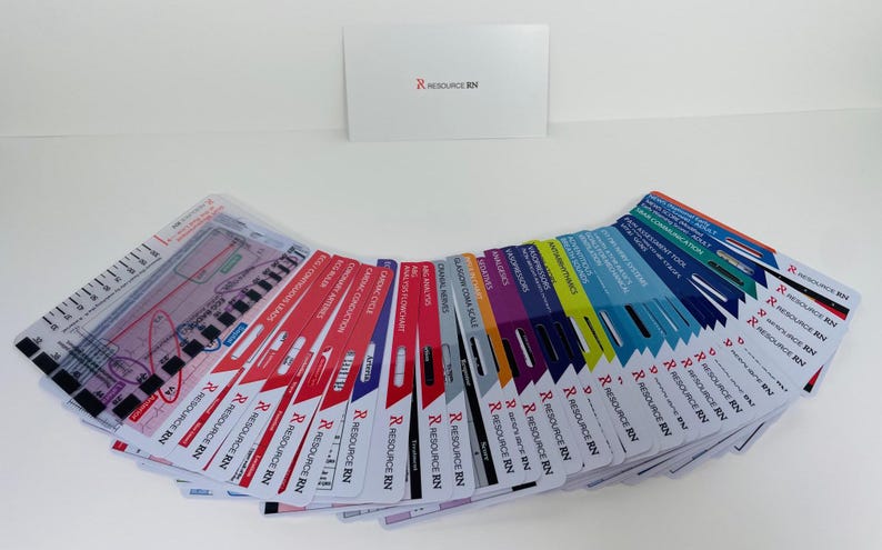 Medical Badge Card Set: RN, PA, EMT Reference (37 Cards) - Etsy