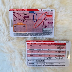 EKG STEMI Reference Tool VERTICAL Badge Card Pocket Guide - Etsy