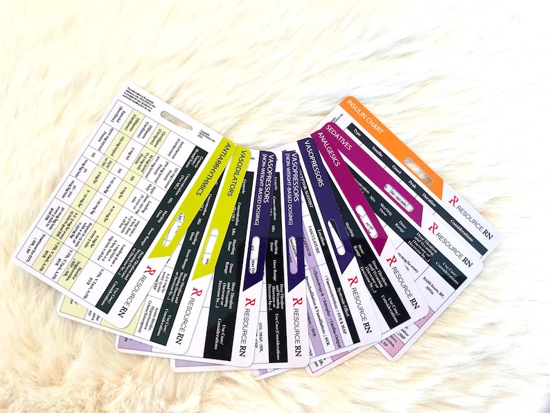ICU ER Nurse Badge Card Set: 38 Clinical Reference Cards - Etsy