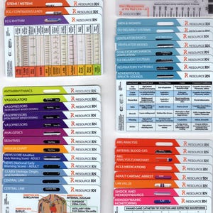 ICU ER Nurse Badge Card Set: 38 Clinical Reference Cards - Etsy