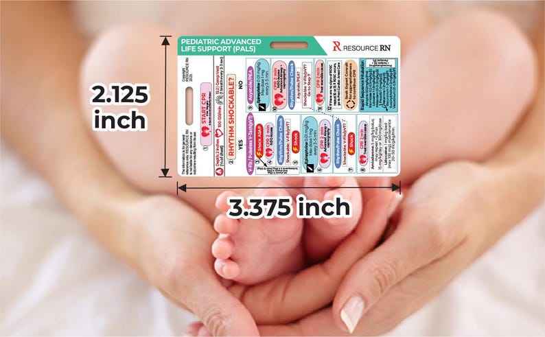 PALS Badge Buddy 2-card Set: Pediatric Emergency Quick Reference - Etsy