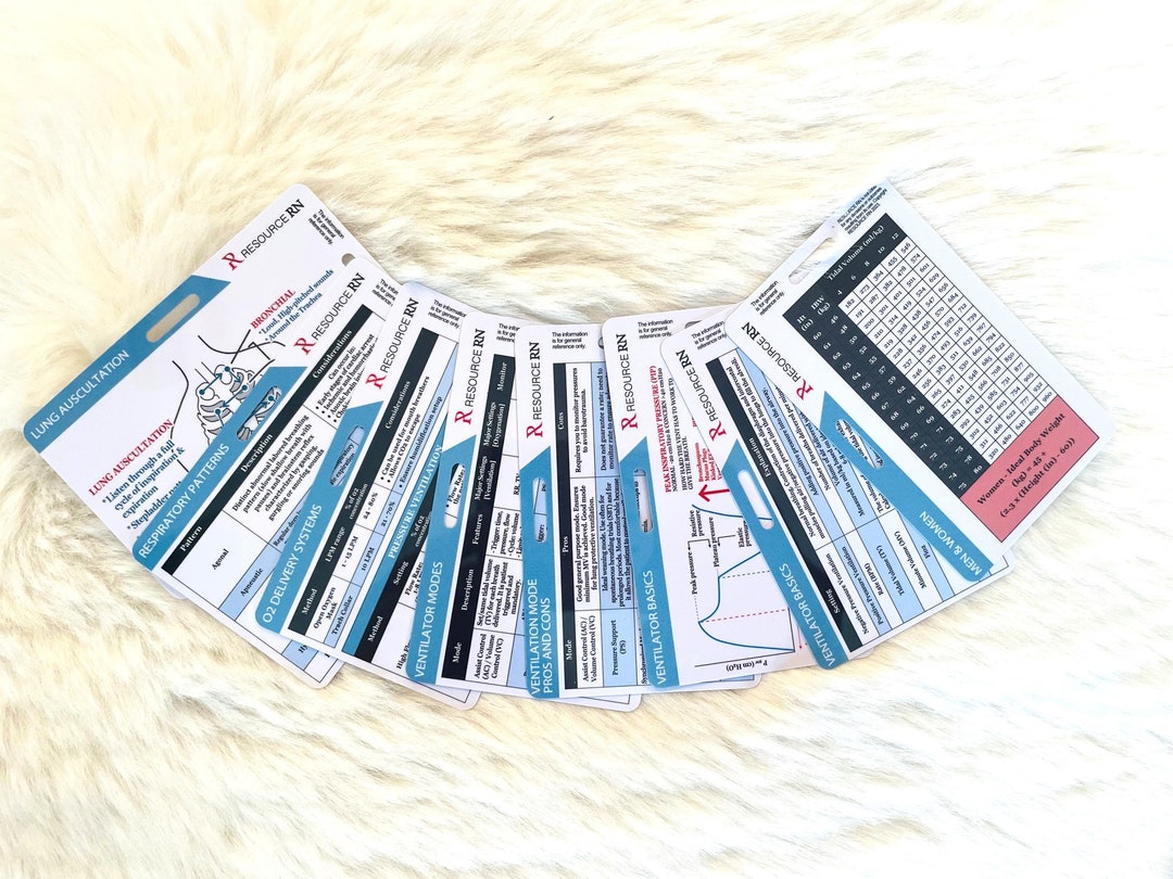 Respiratory Assessment Badge Cards: RN, RT Pocket Guide - Etsy