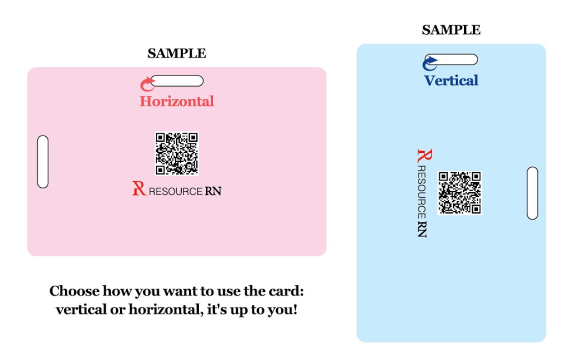 EKG STEMI Reference Tool - Horizontal and Vertical Badge Card Pocket ...