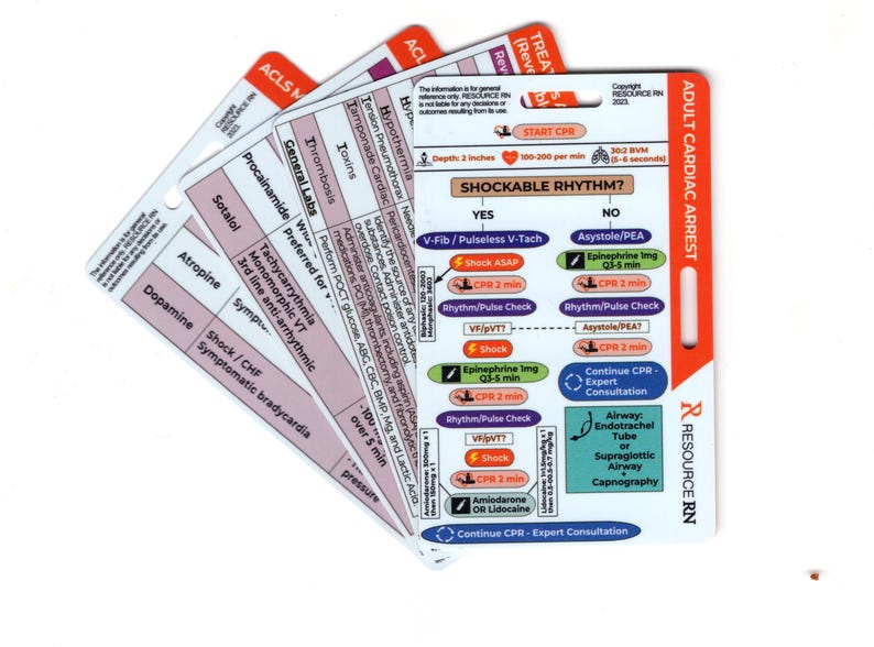 ICU ER Nurse Badge Card Set: 38 Clinical Reference Cards - Etsy