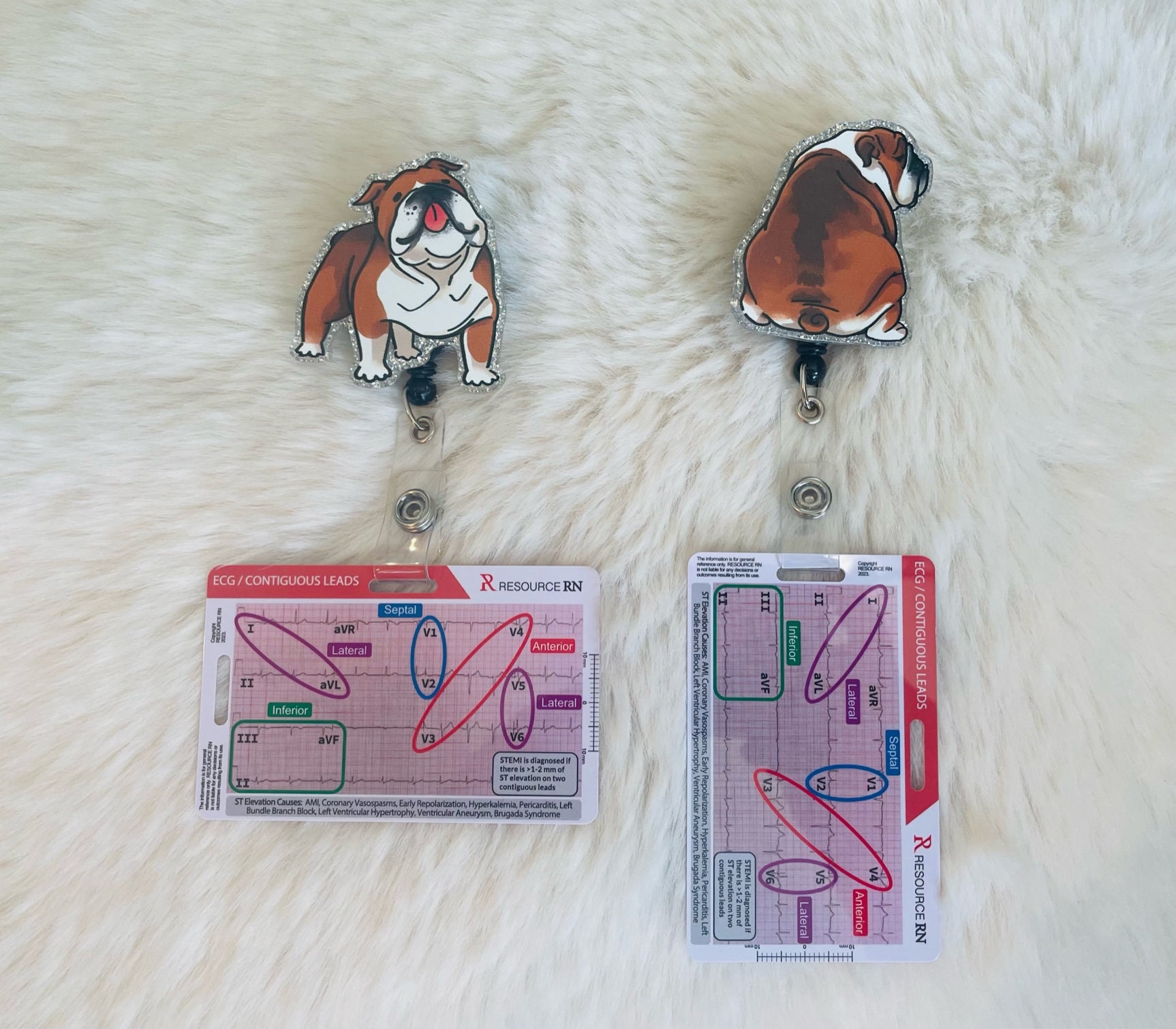 EKG STEMI Reference Tool - Horizontal and Vertical Badge Card Pocket ...