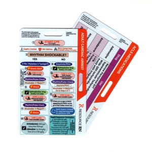ACLS Badge Card Set: Rapid Medical Reference - Horizontal & Vertical - Etsy