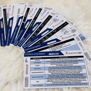 RN Assessment Reference Cards: Vital Signs, Physical & Pain Assessment ...