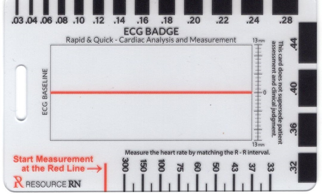 Rapid and Quick Cardiac Analysis and Measurement Tool Clear ECG Badge ...