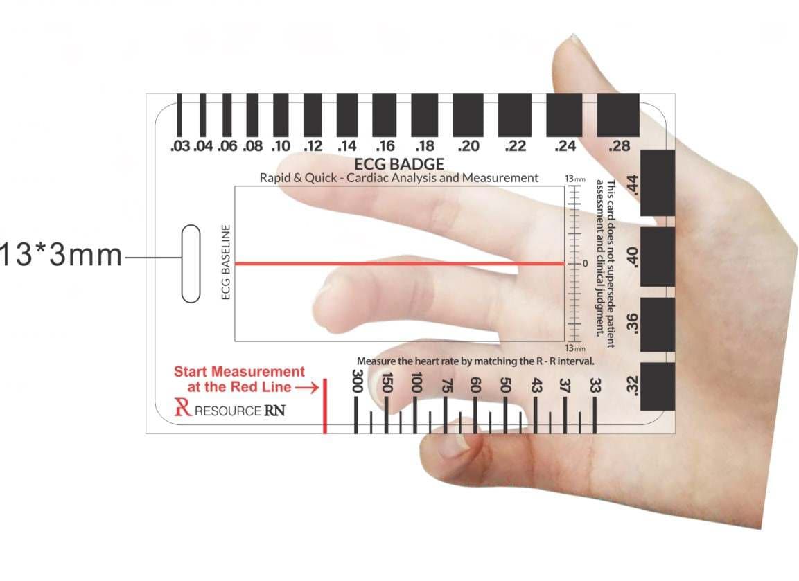 Rapid and Quick Cardiac Analysis and Measurement Tool Clear ECG Badge ...