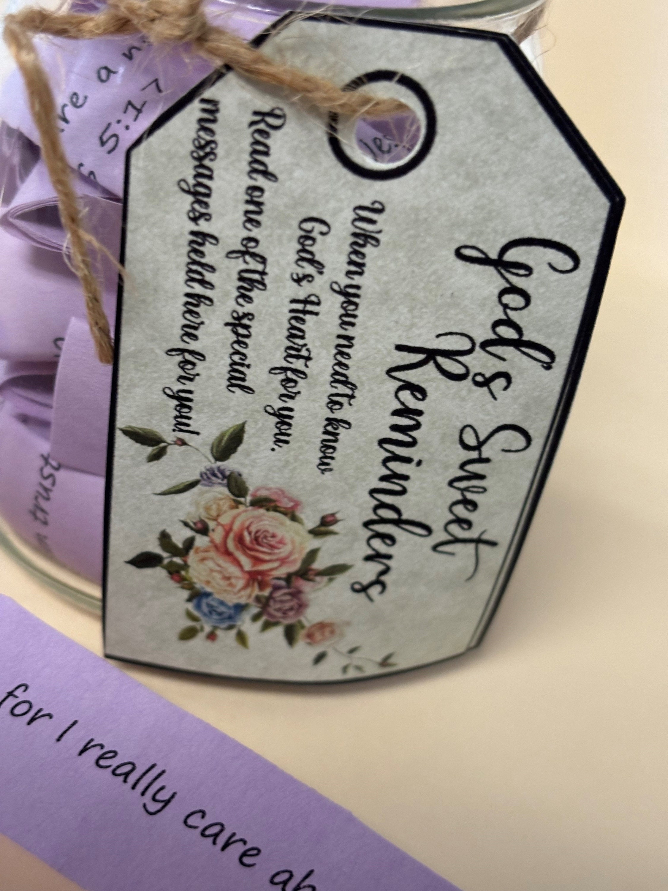 Personalized Blessing Jar God's Sweet Reminders Bible Verse Jar - Etsy