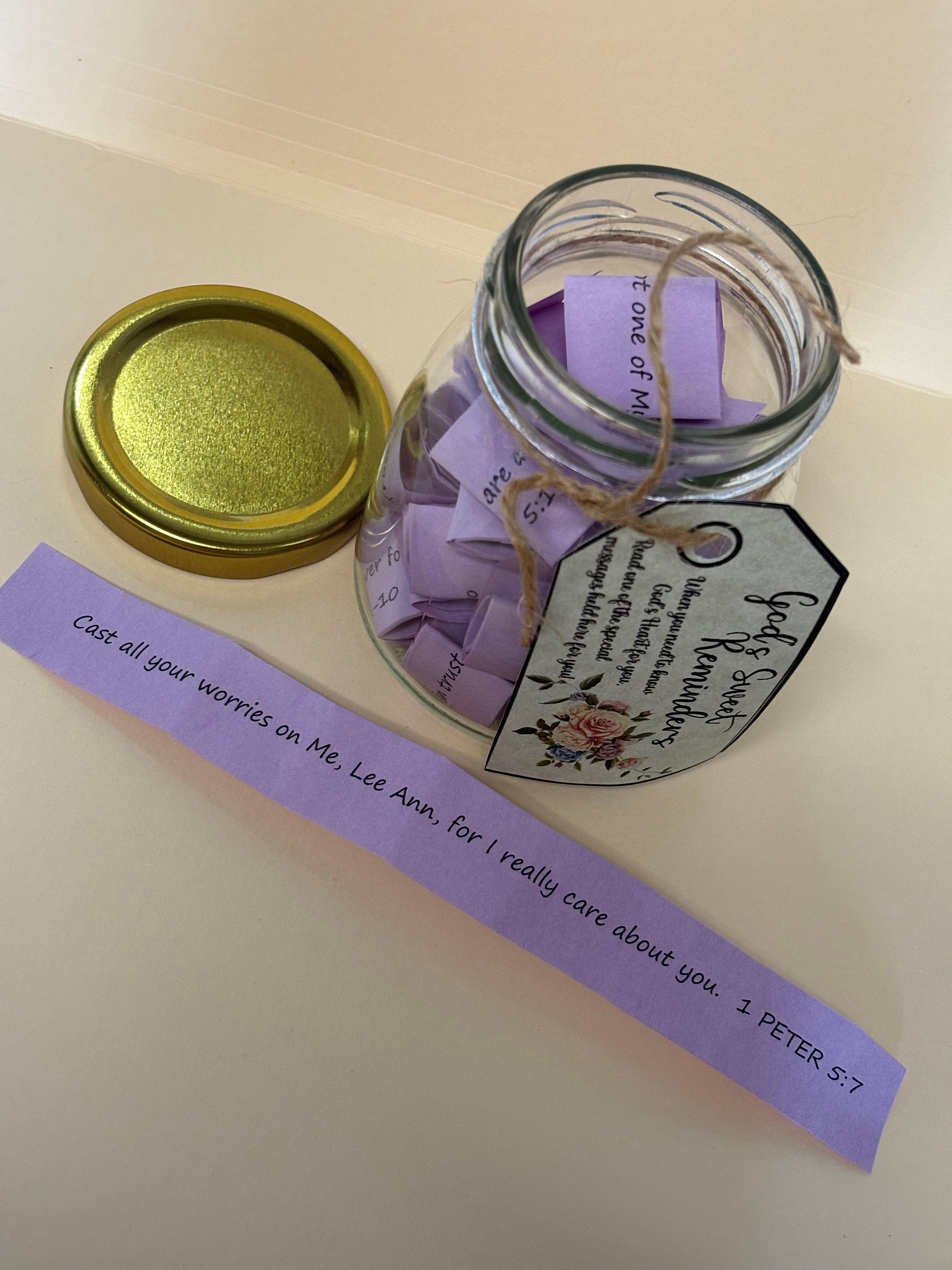 Personalized Blessing Jar God's Sweet Reminders Bible Verse Jar - Etsy