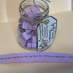 Personalized Blessing Jar God's Sweet Reminders Bible Verse Jar - Etsy