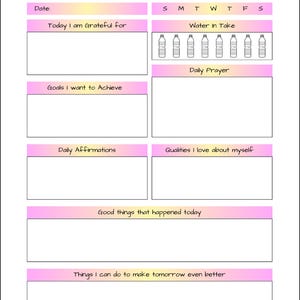 Printable Daily Gratitude Journal Mindfulness & Self-care Journal ...
